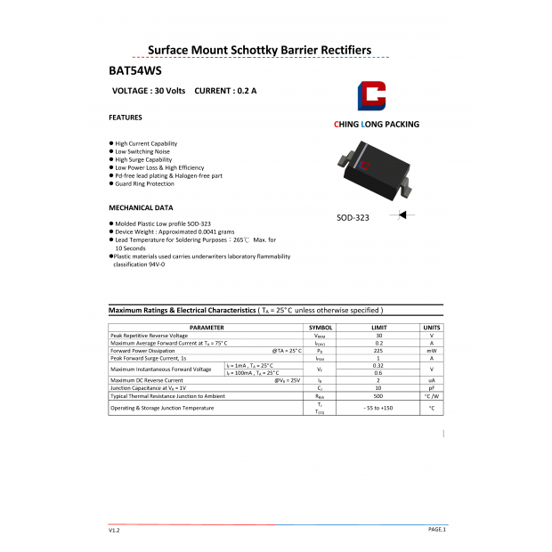 BAT54WS - 產品分類 - 慶龍興業有限公司